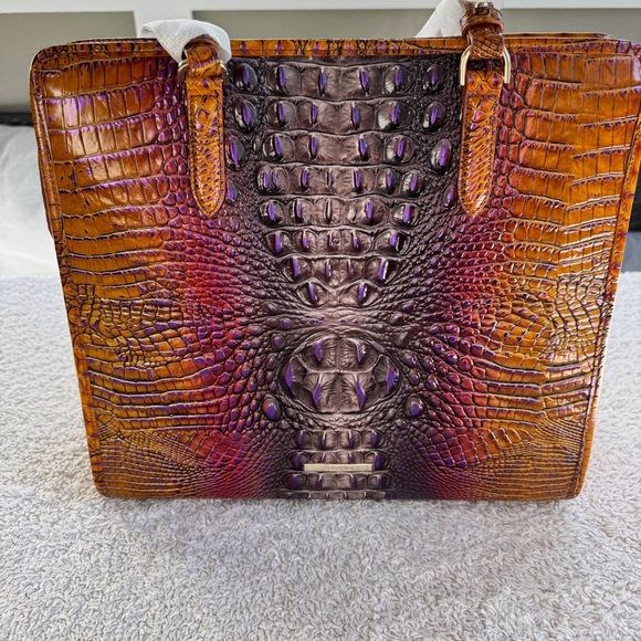 Brahmin | Bags | Brahmin Tia Crown Ombr Melbourne Leather Tote New With ...